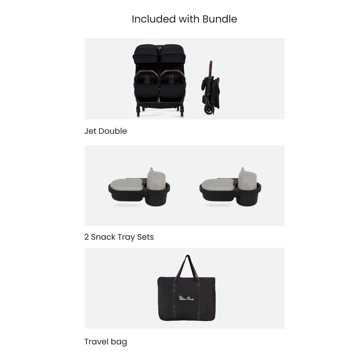 Silver Cross Jet Double Stroller + Accessory Bundle – Happy Mango